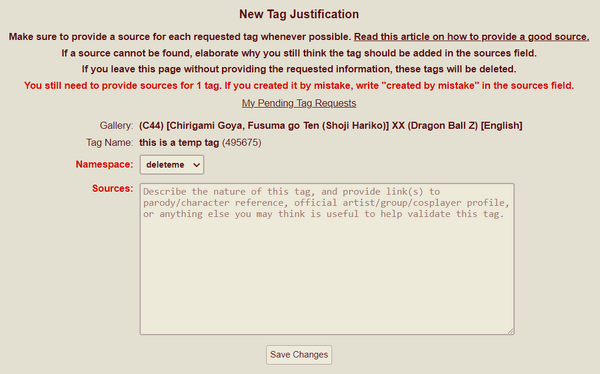 Tag Creation/Chinese - EHWiki